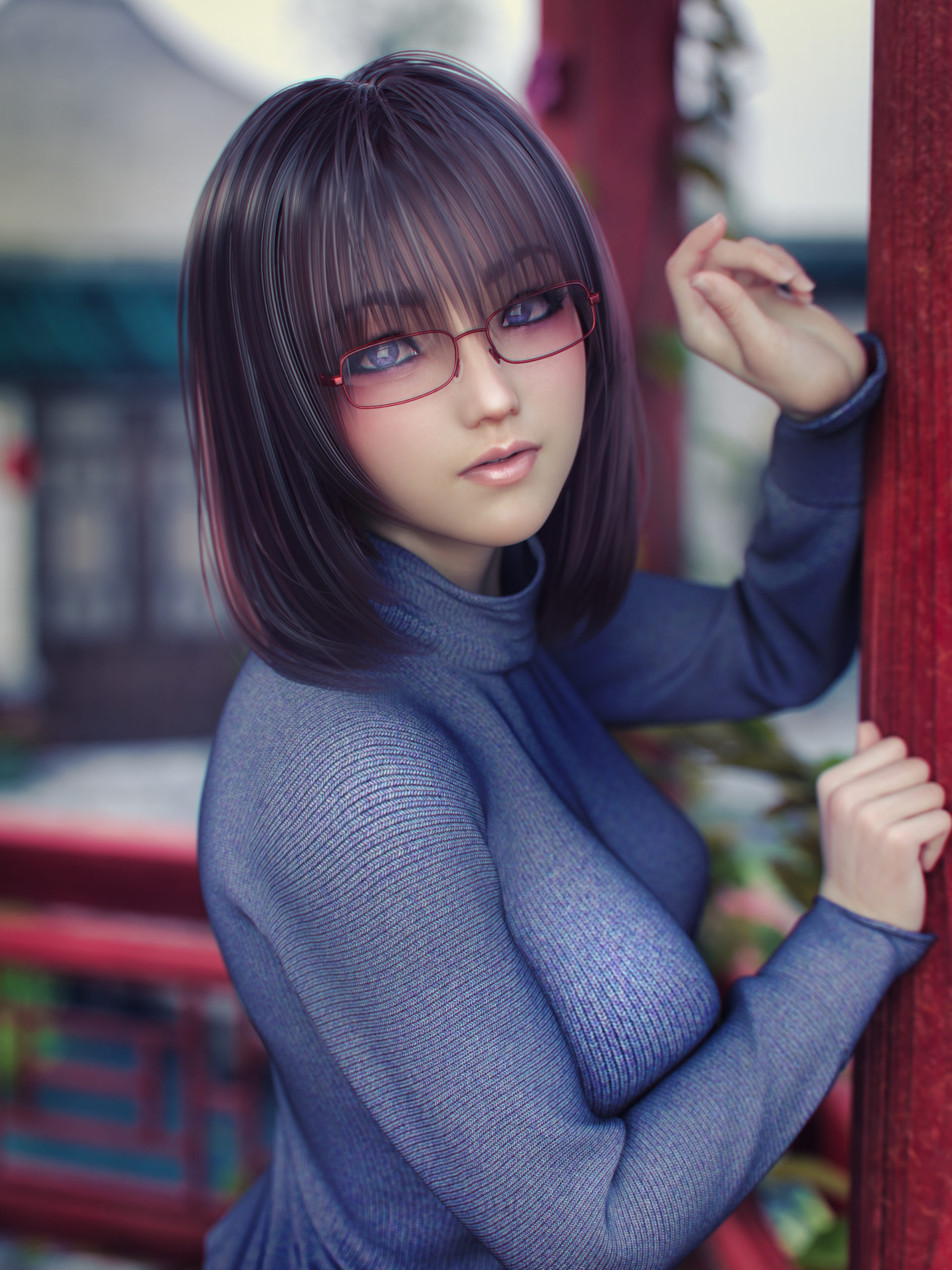 Semi Long Hair for Genesis8[pixiv_2020年11月21日 09:27投稿] – 夕日のトリコ